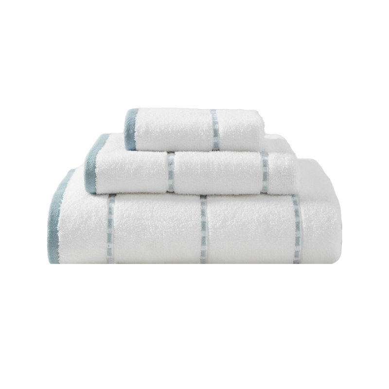Tommy Bahama Home Tommy Bahama Ridley Solid Cotton Blue 3 Piece Towel Set & Reviews | Wayfair